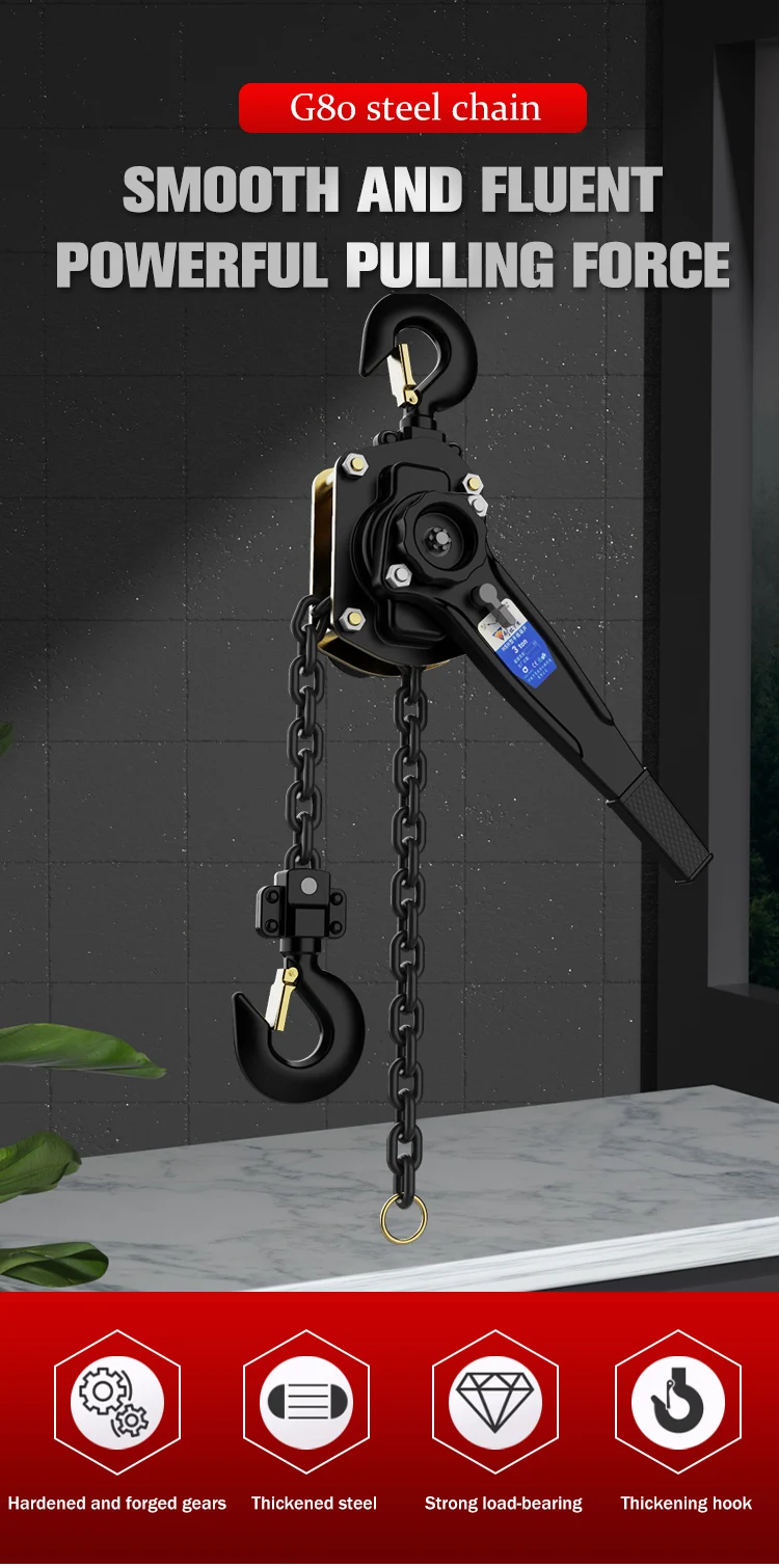 Heavy Duty Vital Series Ratchet 2 Ton Crane Pull Lift Hsh-c Lever ...