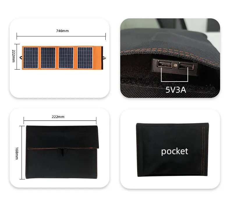 Mini Flexible Solar Panel Foldable Portable Solar Panels Portable with ...