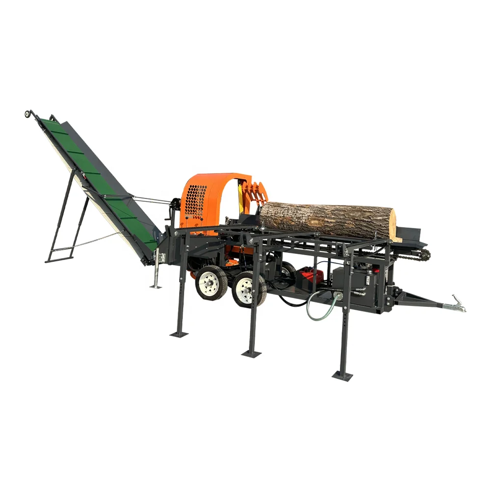 Gasoline Engine Multi Functional Wood Processor Firewood Processing ...