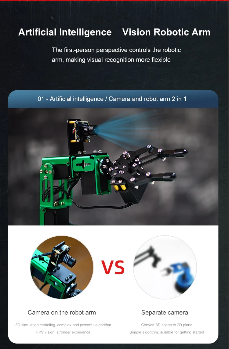 Yahboom Ai Visual Robot Arm Ros Open Source Programming Kit With ...