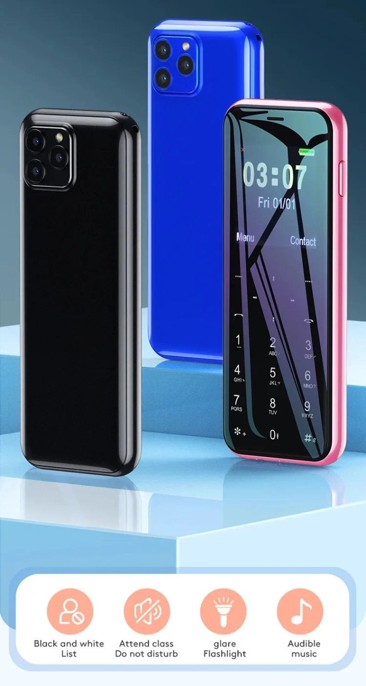 V8 Mini Mobile Phone - Dual SIM, 1000mah Battery, MTK6261D