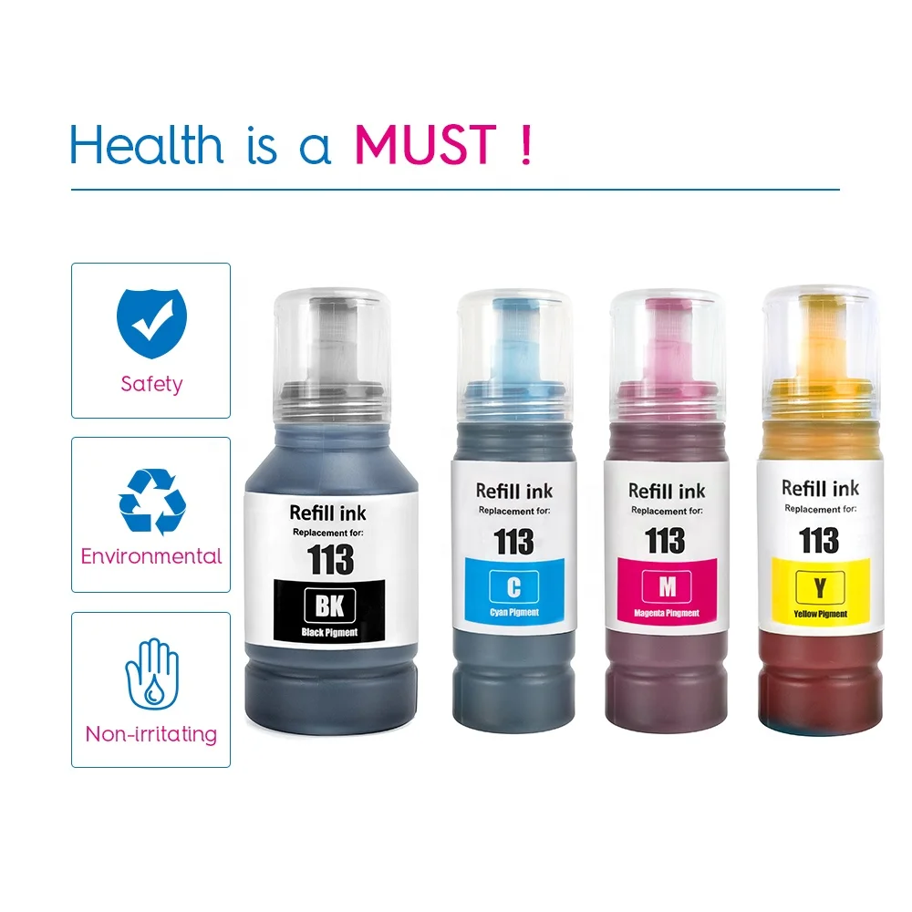 INK-TANK 113 Premium Color Compatible Bulk Bottle Water Based Tinta ...