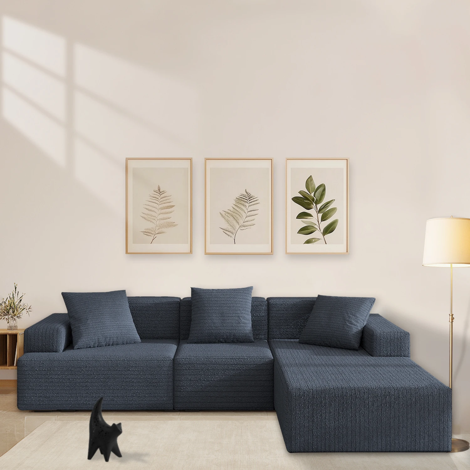 Saien Modular Corner Sofa Convertible & Extendable Memory Foam ...