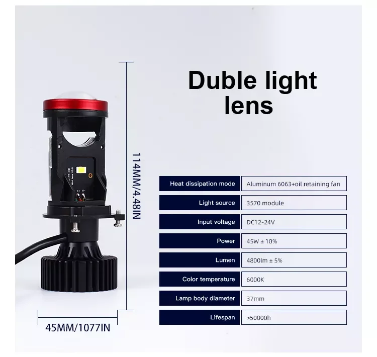 Y7 H4 LED Headlight Projector for Cars & Motorcycles - 20000LM ...