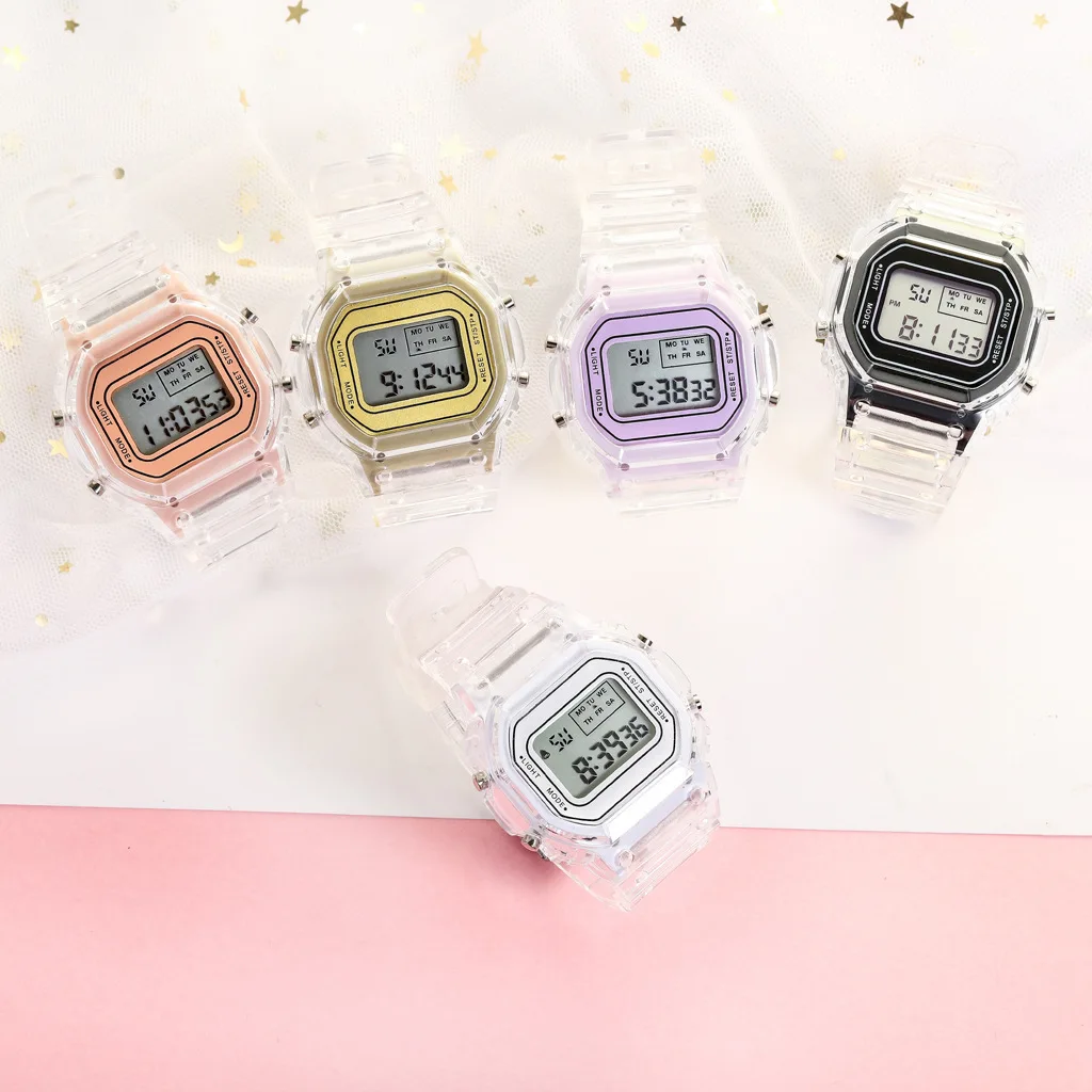 Fashion Digital Watch Led Watches Wrist Student Sports Waterproof Women ...