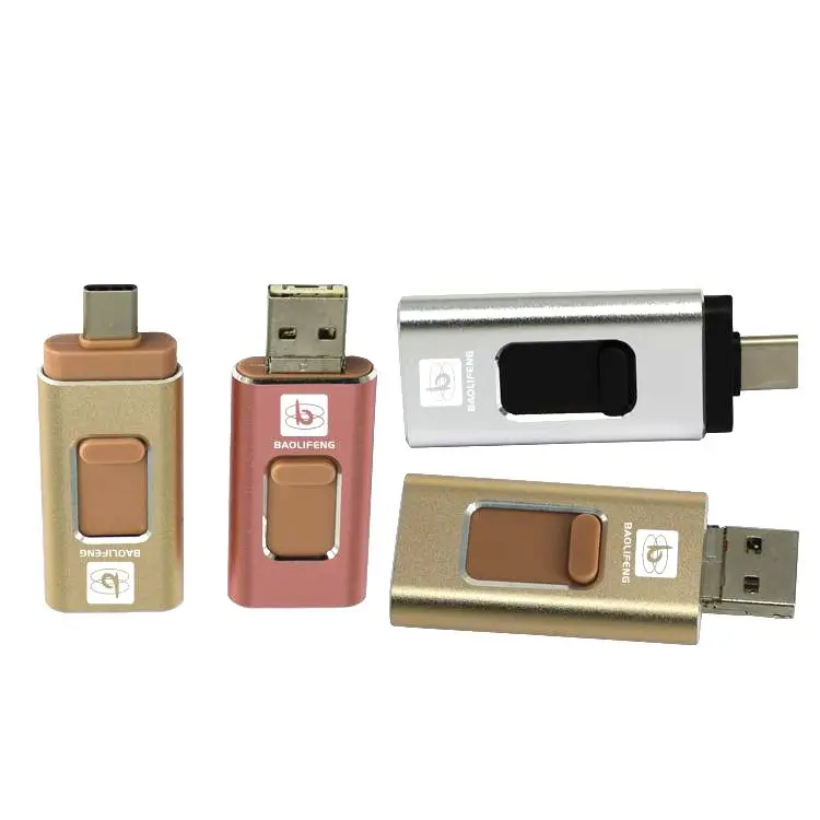 4 in 1 Pen Drive 128GB 64GB 32GB USB2.0 3.0 Usb Flash Drive for Phones ...