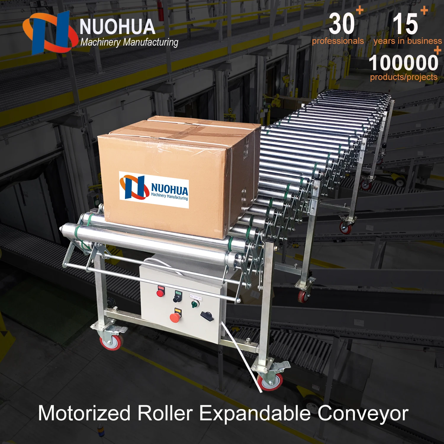 Conveyor Machine Motorized Powered Flexible Conveyor Roller Expandable ...