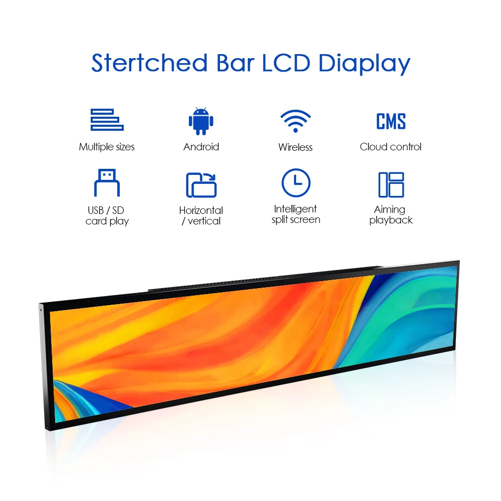 35 43 68 88inch Bar Stretched Screen Large Size Standing Advertising ...