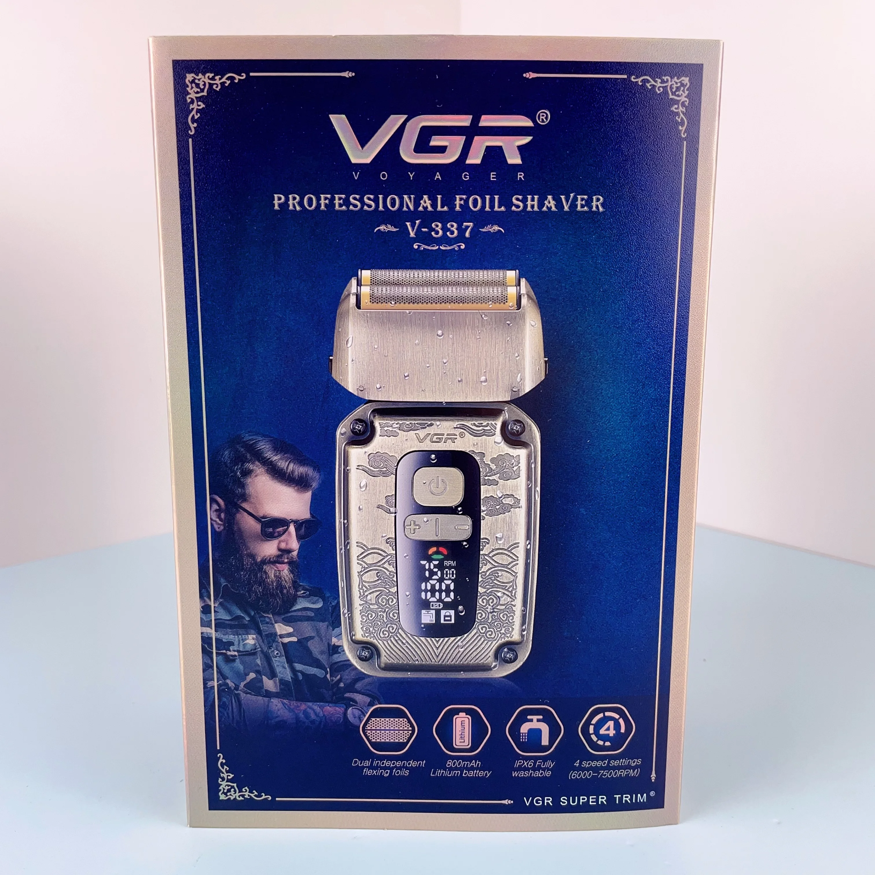 Vgr V-337 Rechargeable Cordless Electric Beard Trimmer - Professional Metal Foil Shaver for Men ...