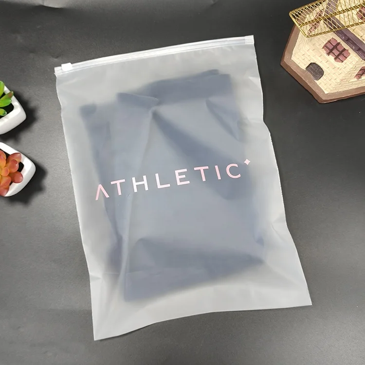 Custom Printed Logo Clothing Packaging Zipper Bag Slide Zip Lock T ...