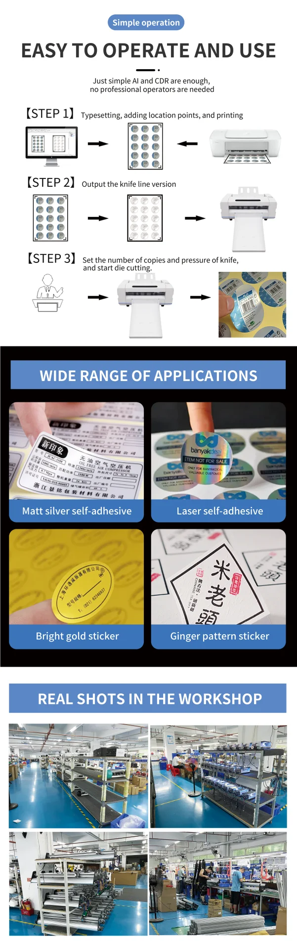 Box Cutting Creasing Machine/ Sheet Label Printer Cutting Machine - Buy ...