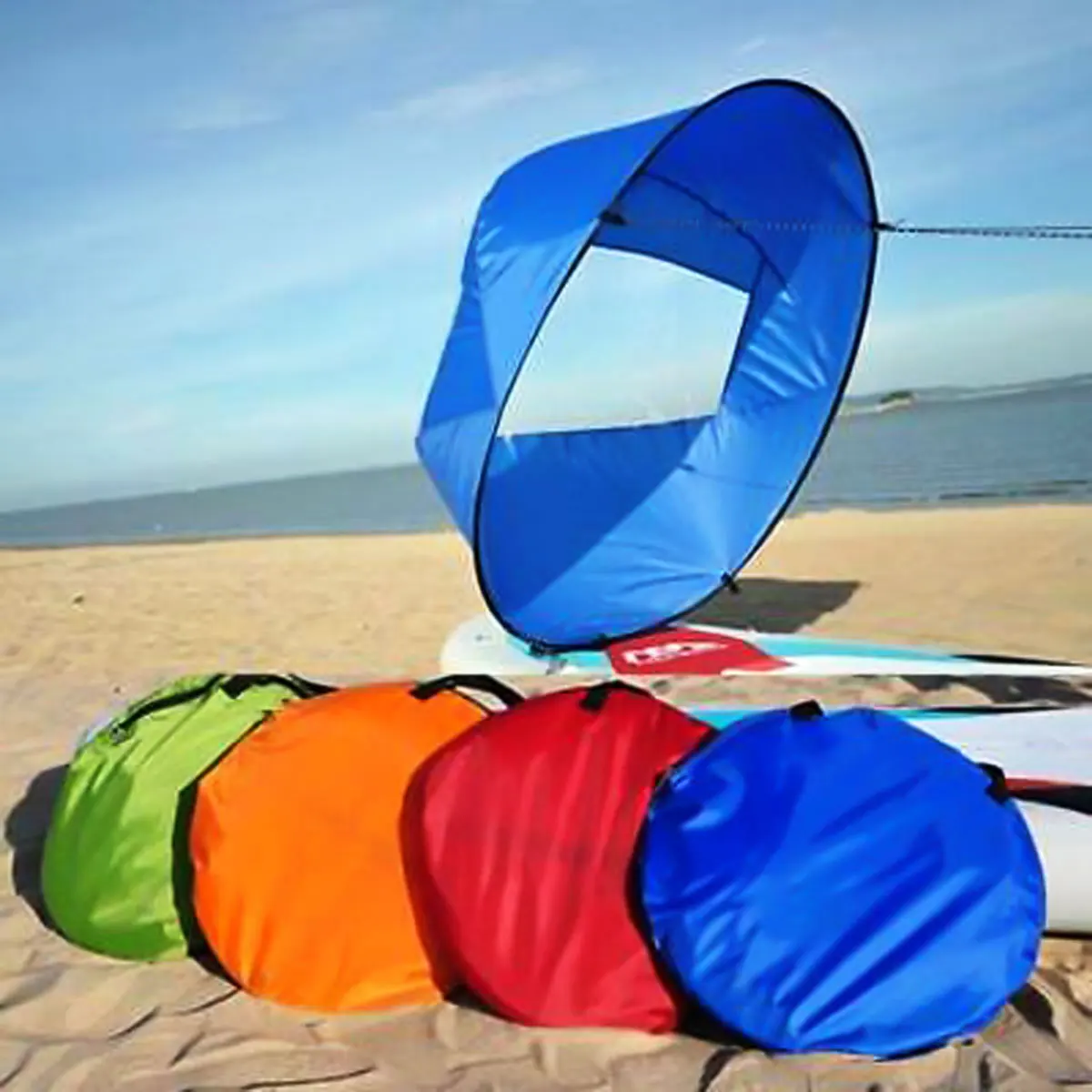 Foldable Downwind Wind Sail Kit for Kayak SUP & Paddle Board PVC ...