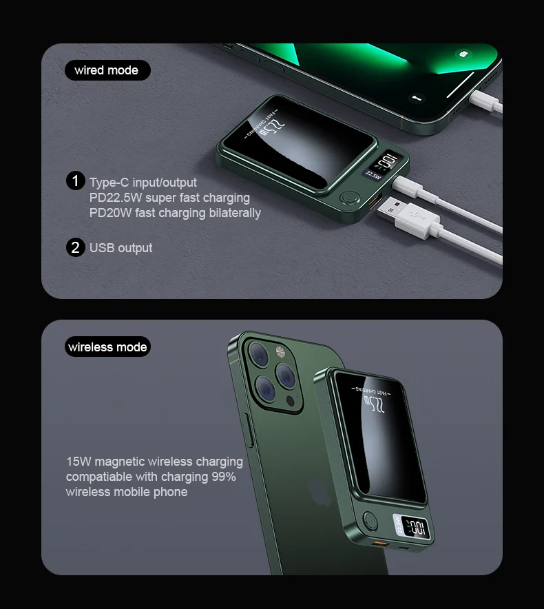 MXH 10000mah Battery Pack - Portable, Fast Charging Power Bank