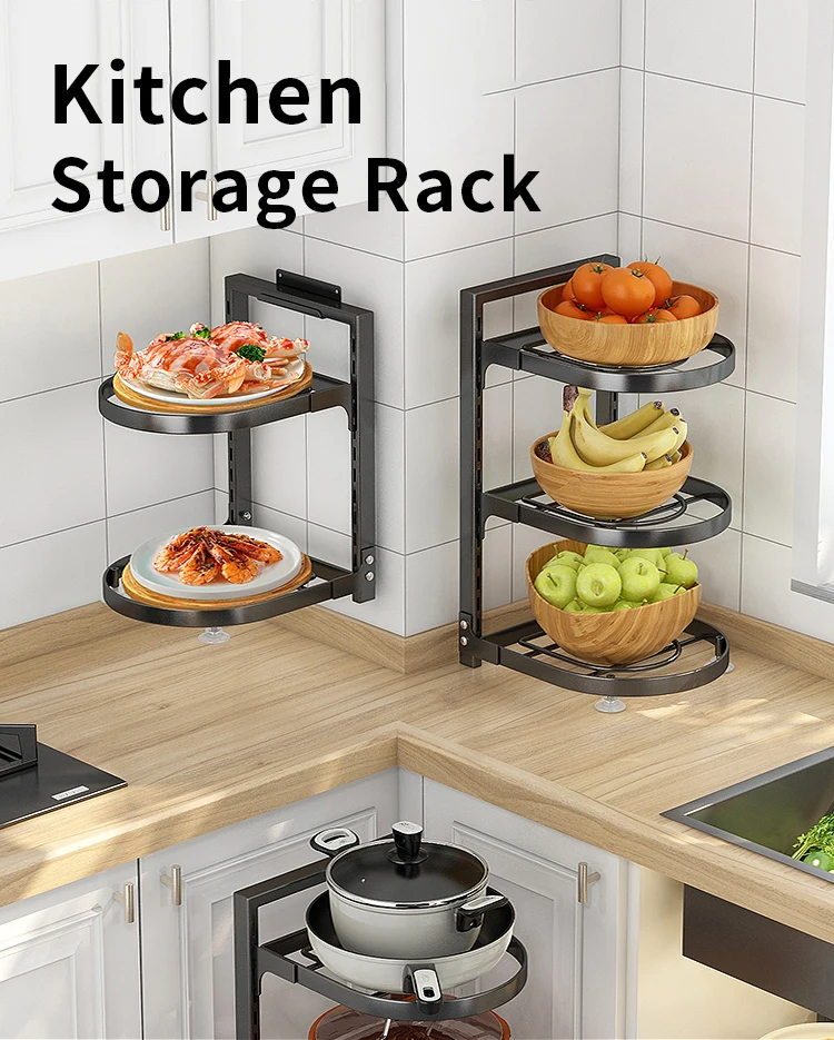 Customized Storage Holders Racks Kitchen Multi-layer Pot Rack Standing ...