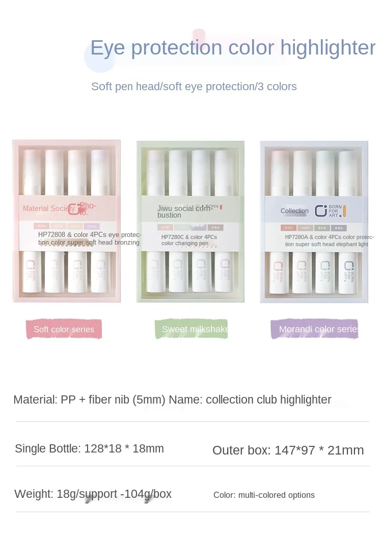 4-piece Highlighter Set - Cute, Creative, and Versatile