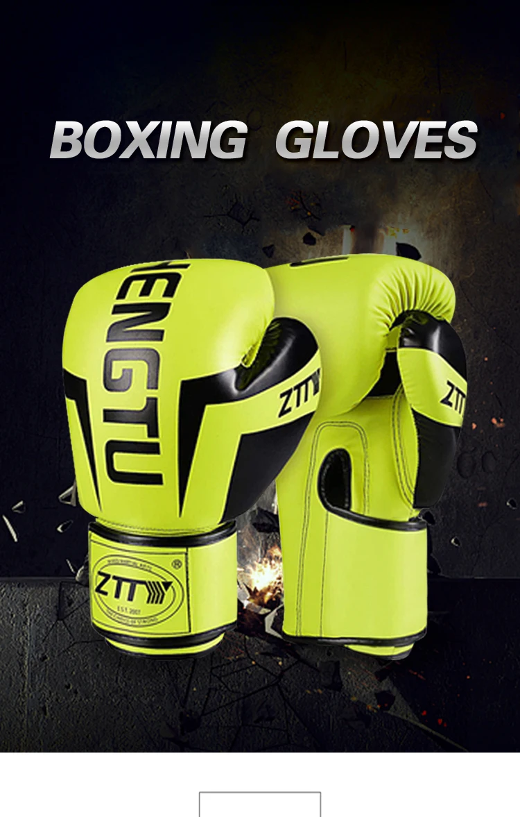 PU Leather Muay Thai Boxing Gloves Guantes De Boxeo New Winning Boxing ...