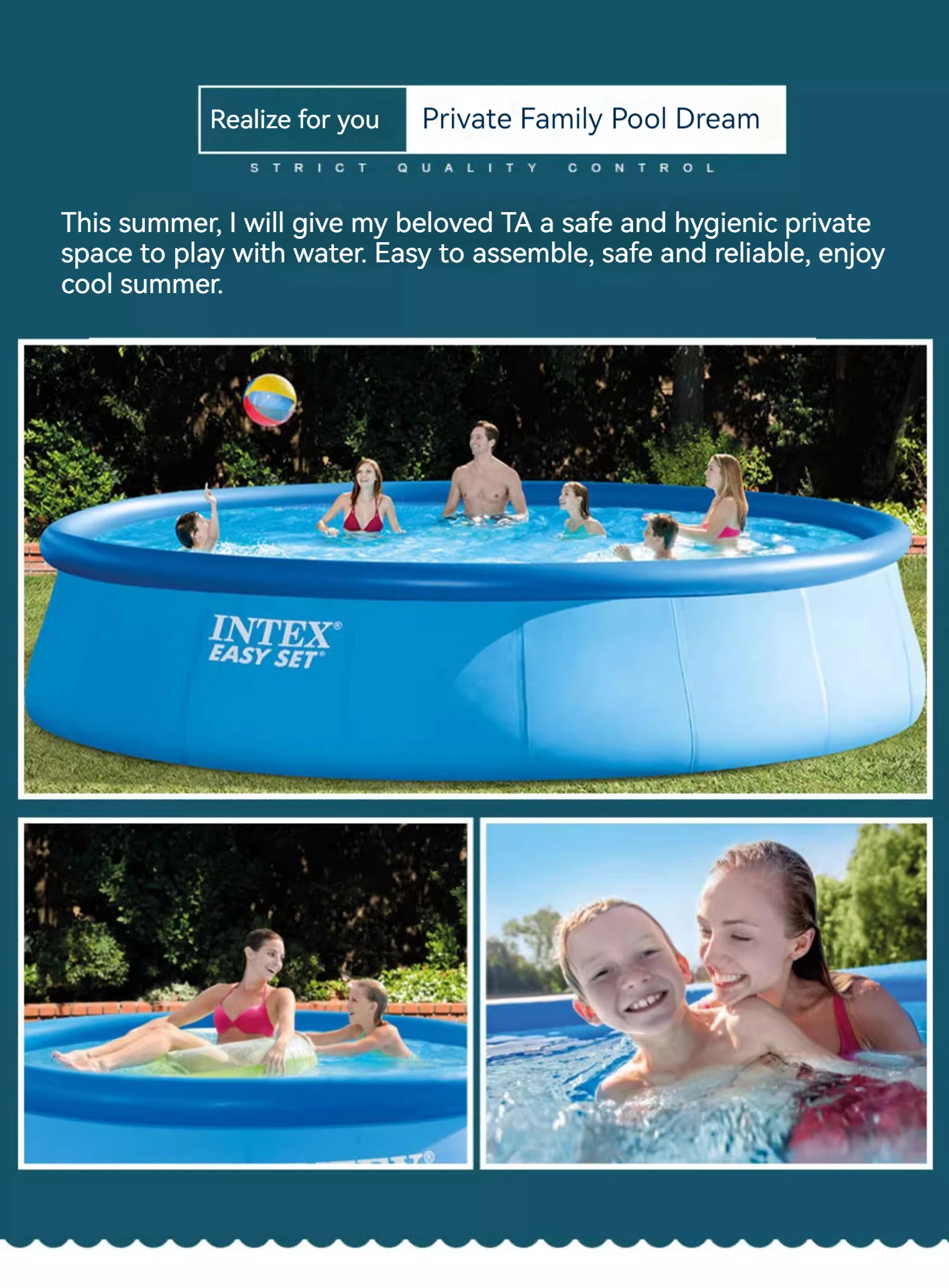Large Big Size Outdoor Spa Family Use Pvc Inflatable Intex Swimming ...