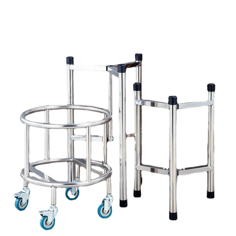 Extra Thick Stainless Steel Bucket Shelf With Wheels For Kitchen - Buy ...