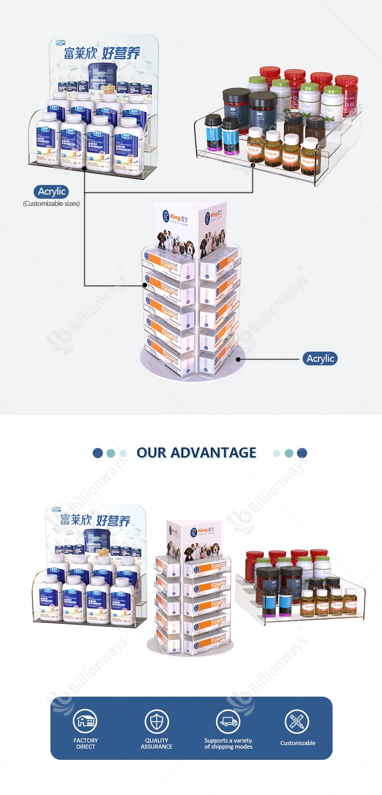 Template Acrylic Display Box Vitamin Water Bottle Pdq Display Units ...