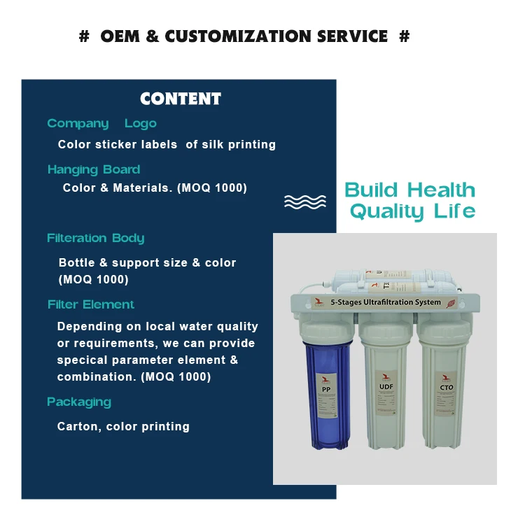 5-stages Ultra Filtration Water System For House Water Filter With 0.01 ...