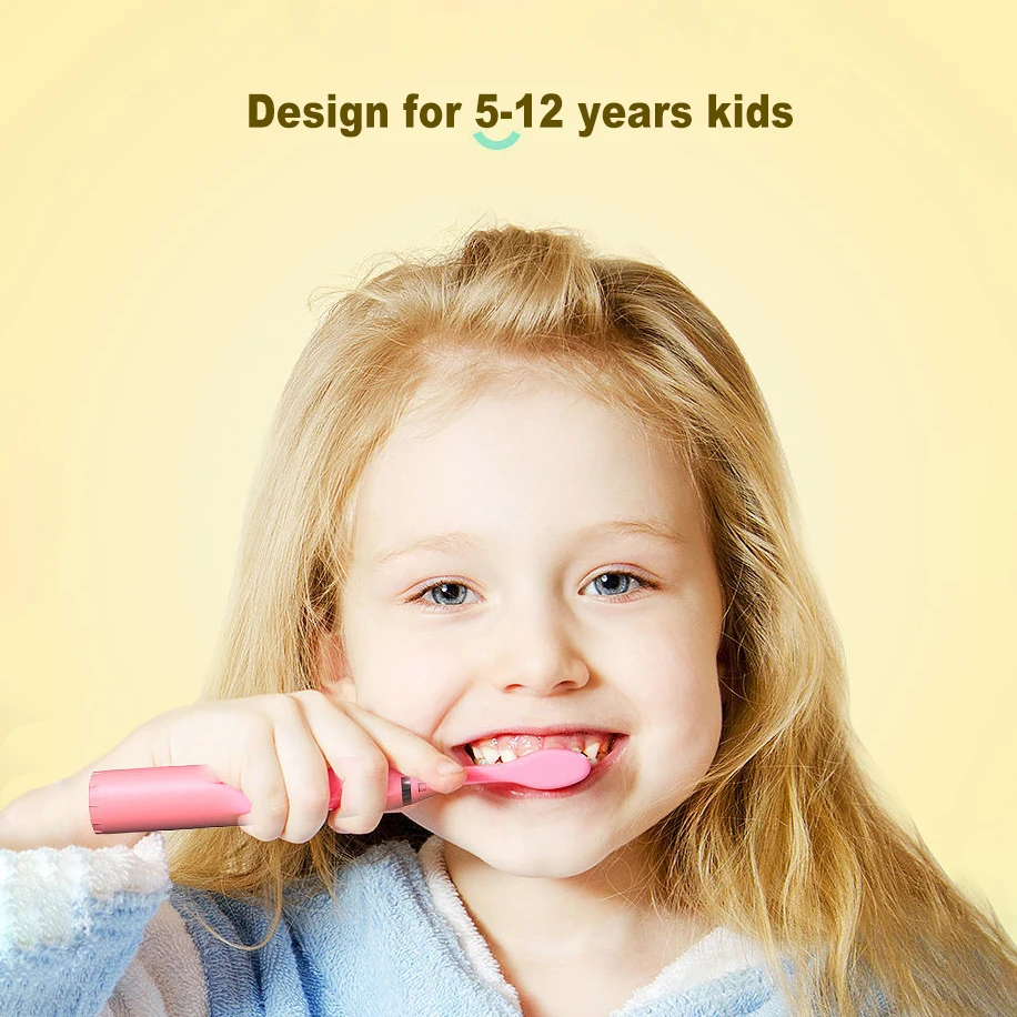 Electric Toothbrush Rechargeable Cartoon Smart Children Toothbrushes ...