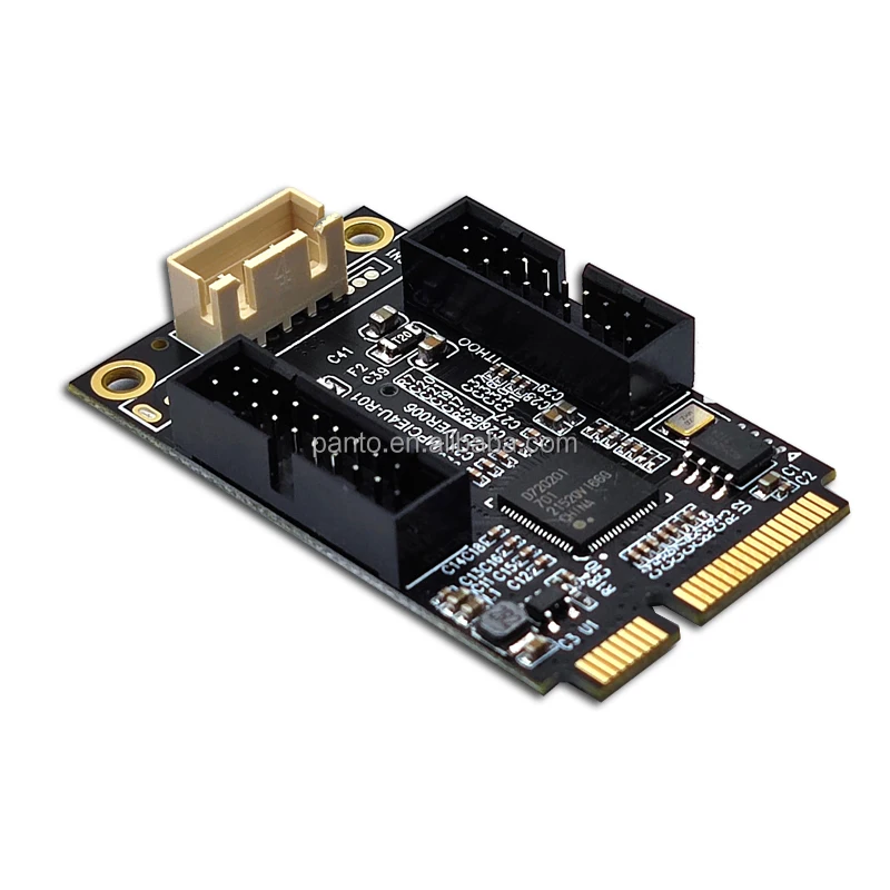 Panto Mini Pcie Card Adapter Dual Usb3.0 19pin Male To Mini Pcie ...