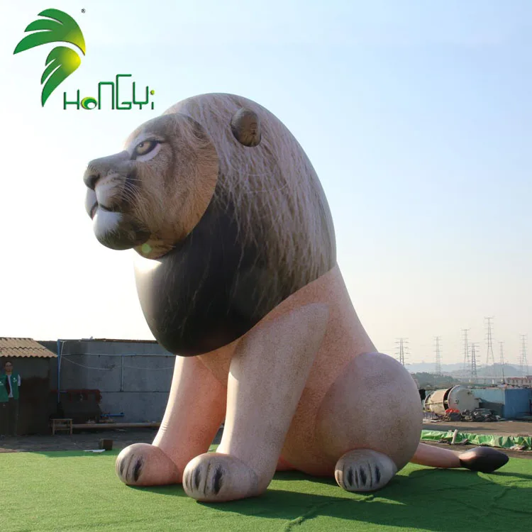 Zoo Theme Decoration Lifelike Lion Model Giant Animal Inflatable ...