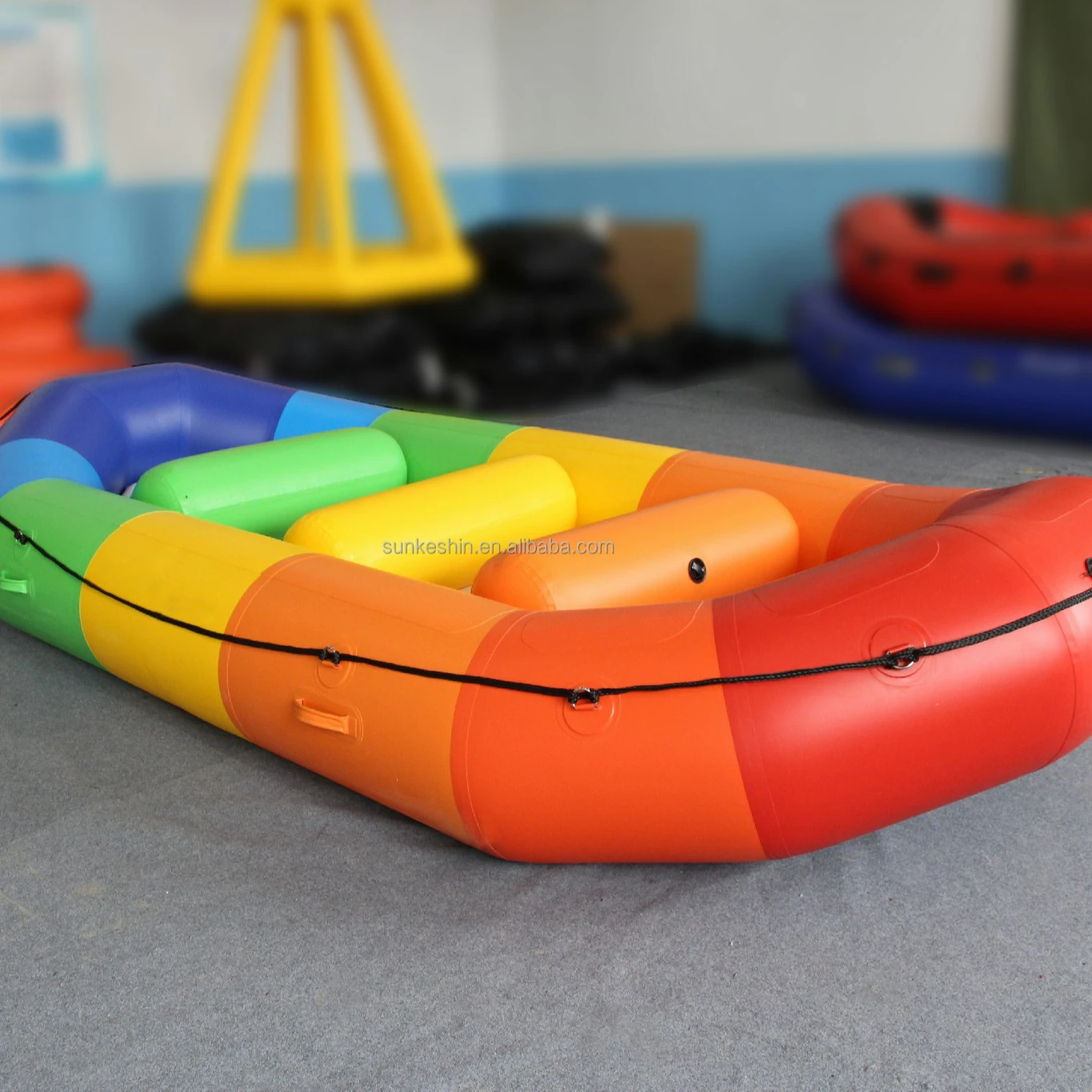 Fishing Vessel Inflatable Boat Pontoon Ce Pvc Boat With Motor Rowing ...