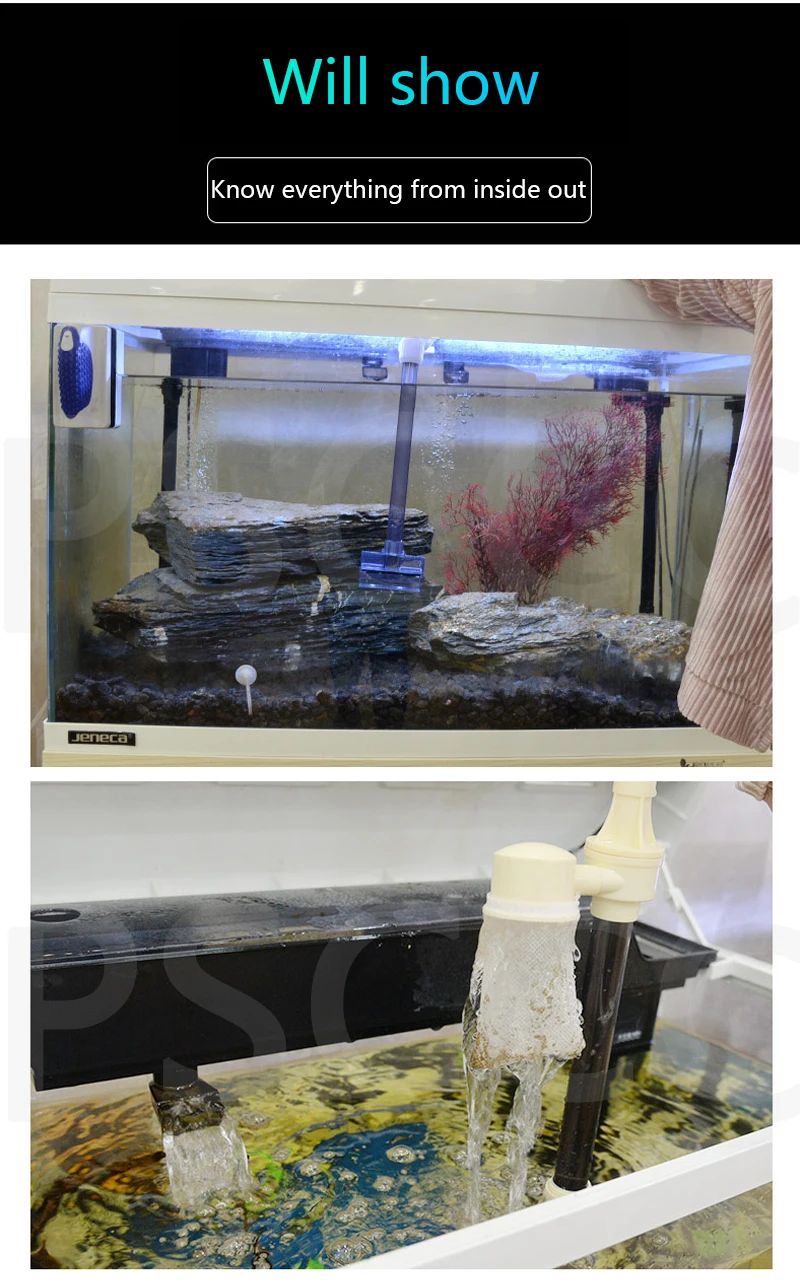 Jeneca Electric Aquarium Gravel Cleaner - 4 in 1 Tool