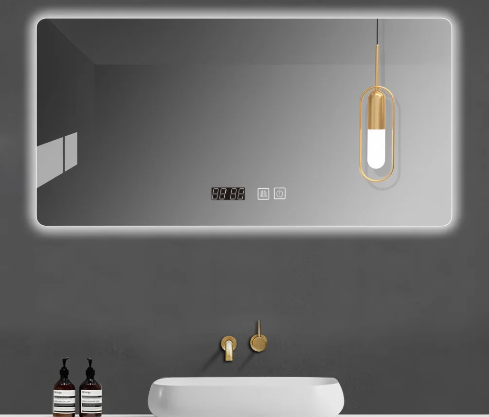 Smart LED Bathroom Mirror Wall-Mounted Anti-Fog Light Customizable ...