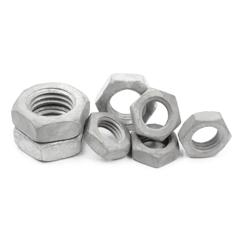 M6 ASTM B7 B7M A325 A307 Steel Dacromet HDG Hex Nut DIN934