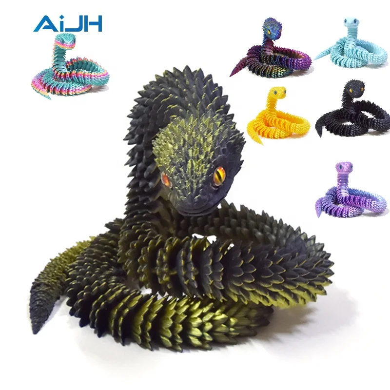 AiJH 3D Printed Snake Figures 2025 the Year of Snake Creative Desktop ...