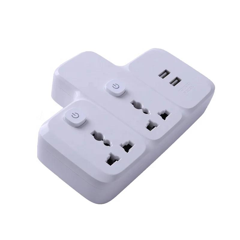 Seebest 13a 2 Gang Conversion Adaptor Plug With Usb 2400ma With Surge ...