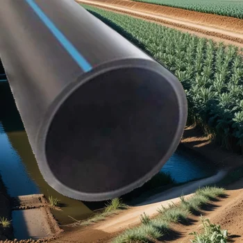 Sturdy Build 24 Inch Drain Hdpe Black Plastic Water Pipe Roll Offered ...