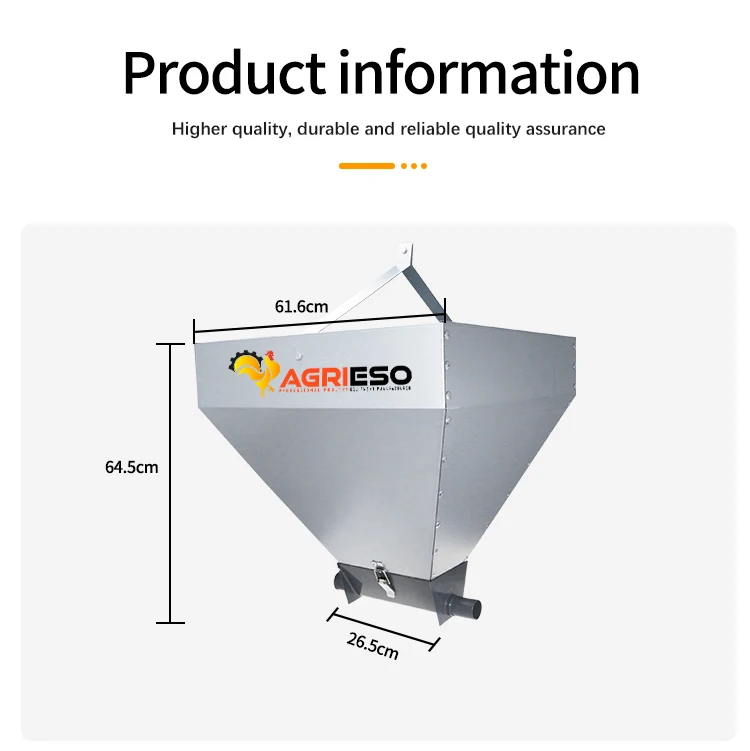 Agrieso Automatic Chicken Feeder Hopper - 80KG Capacity