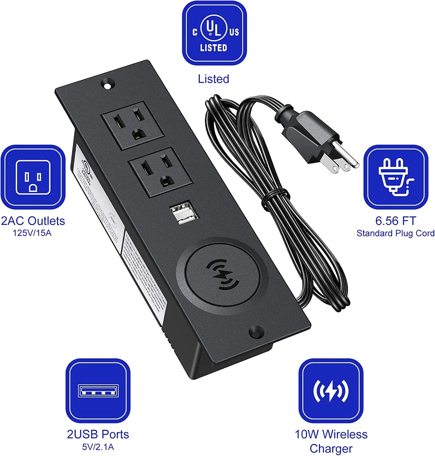 Furniture Outlet Recessed Power Strip With Usb Ports/office Desk Outlet ...