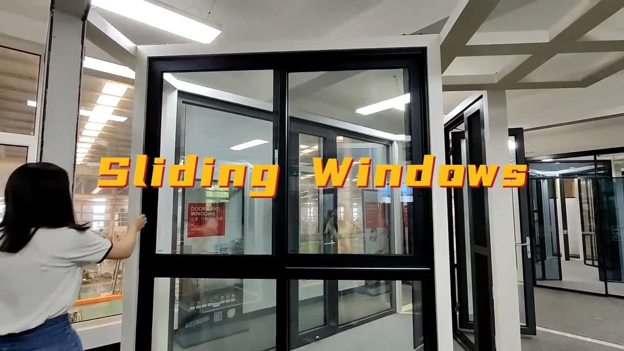 Modern Balcony Black Aluminum Sliding Windows Aluminium Plexiglass ...