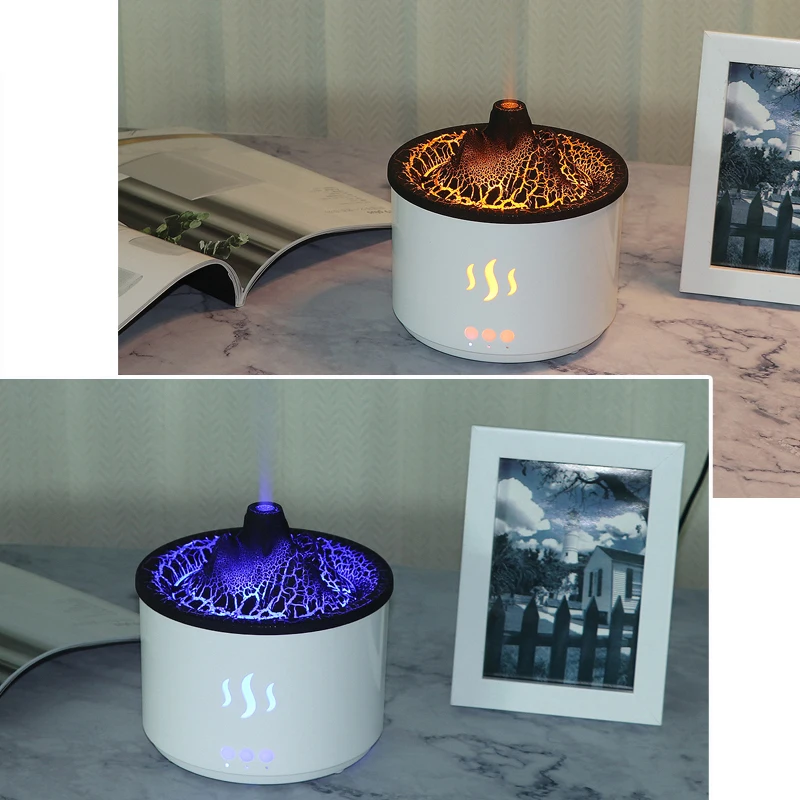Portable Gift Creative Flame Volcanic 300ml Humidifier Mini Volcano ...