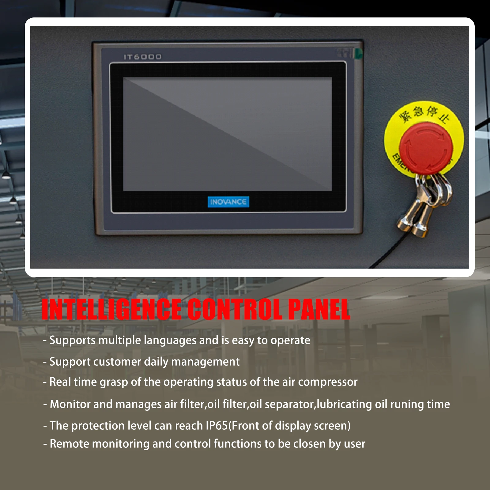 Low Noise Rotary Screw Compressor High Pressure Workshop Air Compressor ...