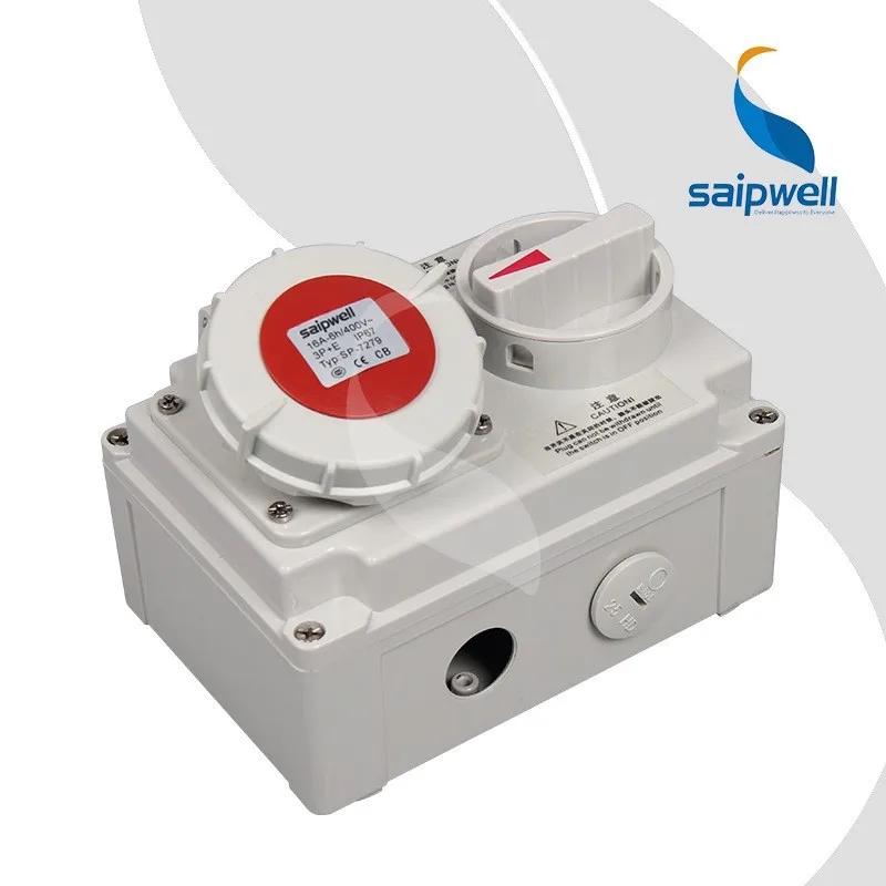 Saipwell Iec Switch Socket With Mechanical Interlock Ip44 Waterproof 4p ...