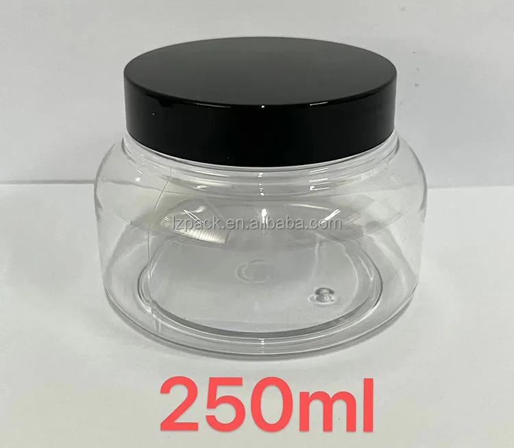 LZ Pack Stock 150g 200g 250g Unique Black Lid Empty Containers Hands ...