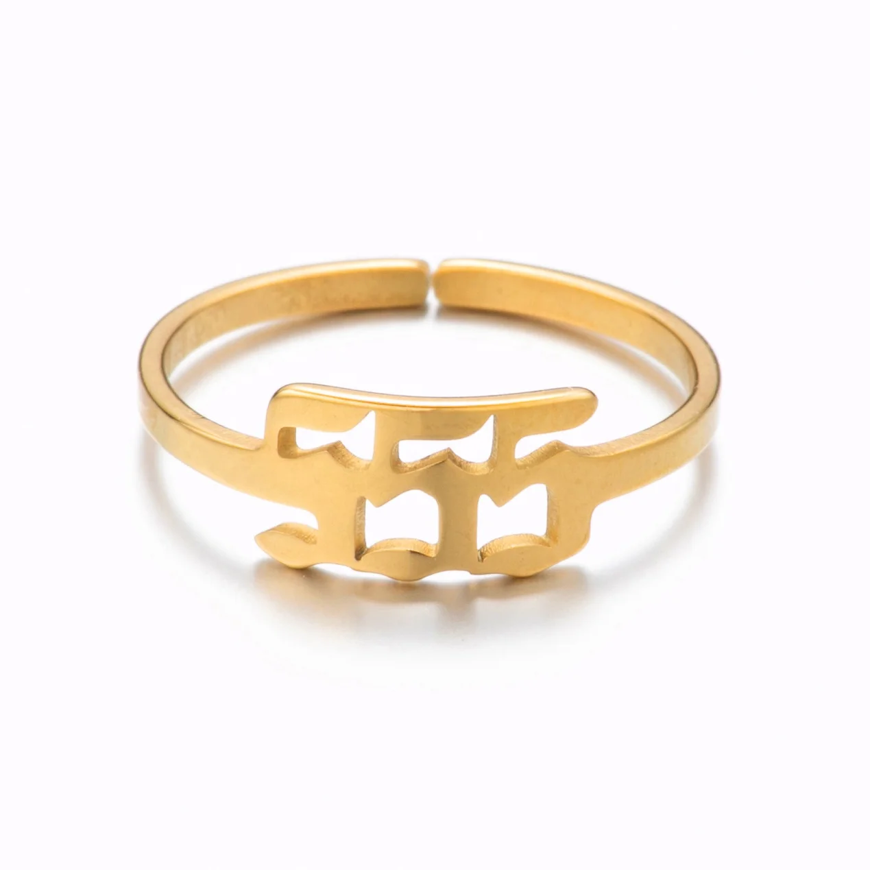 Elegant Non Tarnish Silver 18k Gold Plated 111-999 Woman Stainless ...