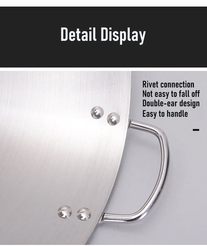 Commercial Large Wok Stainless Steel - Durable & Versatile