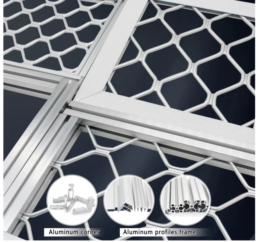 Aluminum Expanded Mesh Perforated Powder Coated Interior Security ...