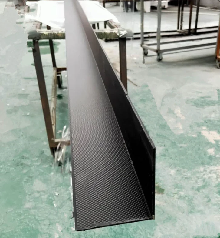 Custom Carbon Fiber L Shape Tube High Strength 3k Matte Twill Carbon ...
