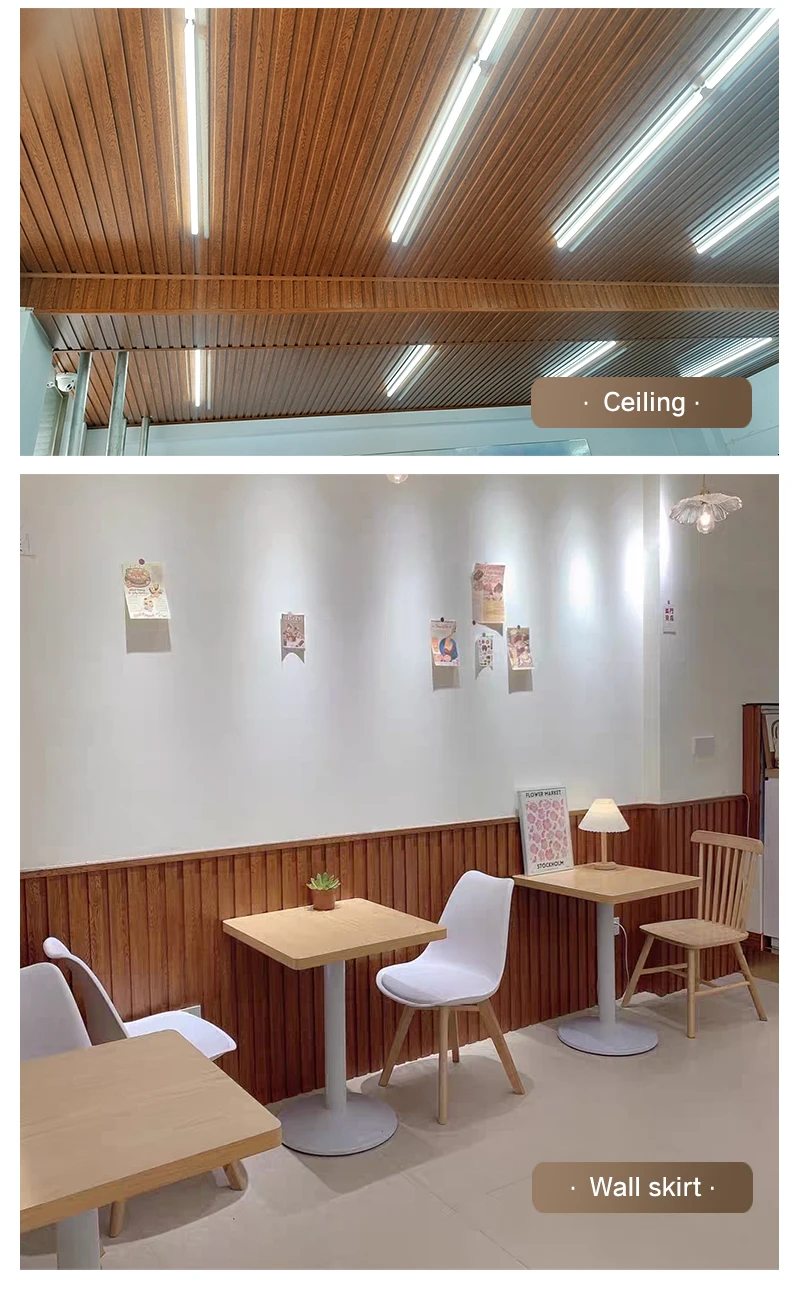 Indoor Decoration Pvc Wpc Wall Panel Fluted Grille Wall Louvers Board ...