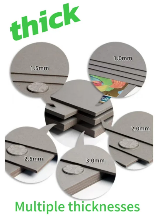 Thin Gray Cardboard/Rigid Paper/ 2mm Flat Paperboard for Bookbinding ...