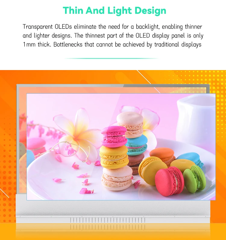 Custom Transparent OLED Digital Signage Ultra-thin Double-sided Touch ...