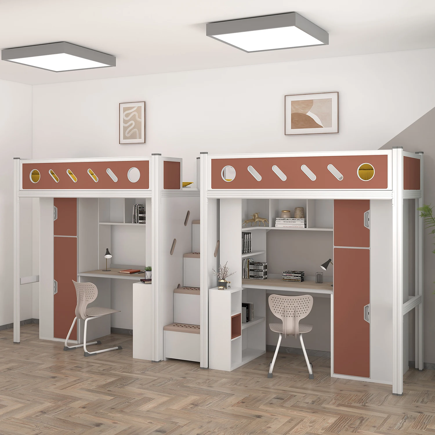 Wholesale Modern Steel Double Decker Bunk Bed Metal Adult Loft Bed for ...
