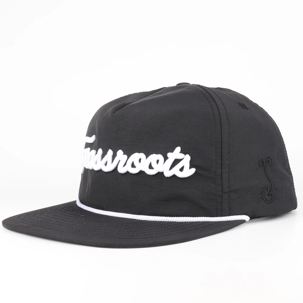 Custom High Quality Unstructured 5 Panel Flat Bill Blank Snapback Hat ...